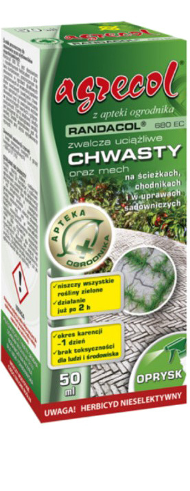 Randacol 680 EC 50ml Środek Chwastobójczy Na Chwasty Jednoliścienne i Dwuliścienne Oraz Mech ...